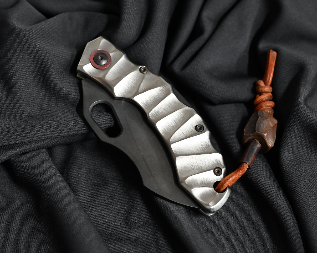 Homer Knife Hero #181 | Limited Edition Titanium Folding Knife - Black ...
